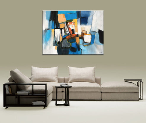 Original Abstract Painting, Wall Hanging, Oil On Canvas Painting, Abst ...